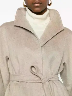 Max Mara Short Belted Coat - Neutrals