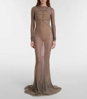 Rick Owens Temple Tulle Gown - Grey