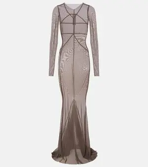 Rick Owens Temple Tulle Gown - Grey