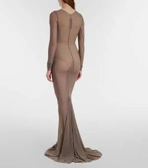 Rick Owens Temple Tulle Gown - Grey