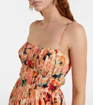 Ulla Johnson Vidri Floral Cotton Poplin Midi Dress - Multicoloured