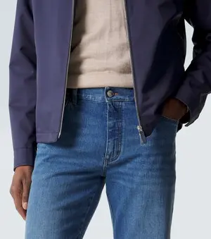 Zegna Slim-fit Jeans - Blue