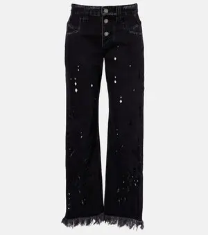 Isabel Marant Étoile Amia Broderie Anglaise Flared Jeans