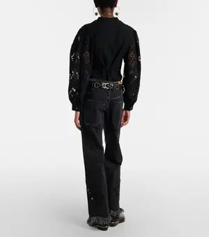 Isabel Marant Étoile Amia Broderie Anglaise Flared Jeans