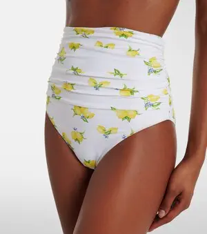 Melissa Odabash Tobago Printed Ruched Bikini Bottom