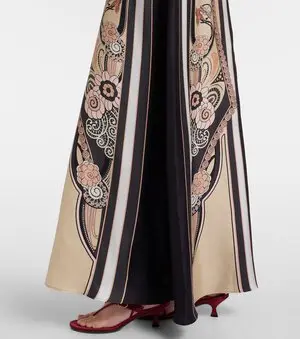 La DoubleJ Sorella" Printed Silk Maxi Dress