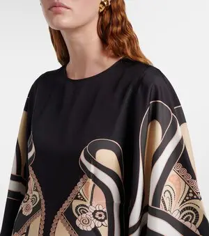 La DoubleJ Sorella Printed Silk Maxi Dress