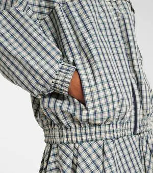 Prada Checked Cotton-blend Chambray Jacket