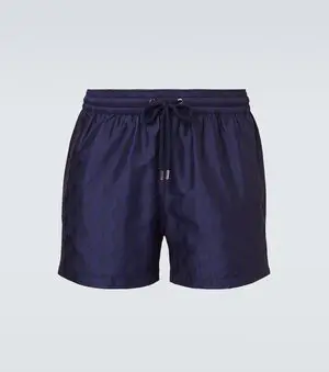 Frescobol Carioca Rio Jacquard Swim Trunks - Blue