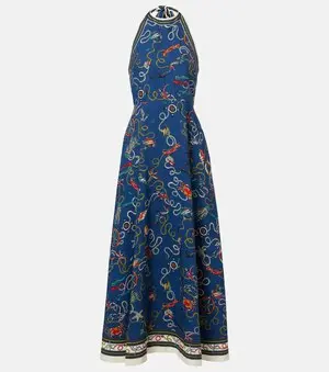 ALEMAIS Alémais Cove Printed Maxi Dress - Blue