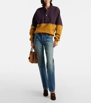 Saint Laurent Faded Straight Leg Jeans