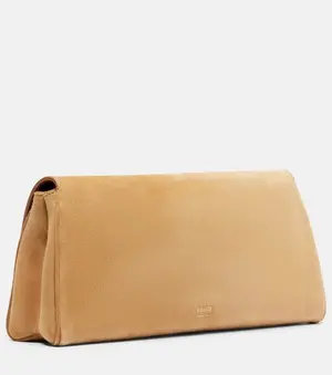 Khaite Audrey Suede Clutch - Beige