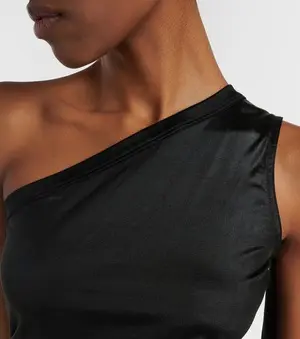 Rick Owens Ziggy One-shoulder Jersey Top - Black