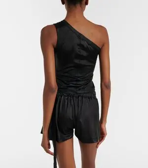 Rick Owens Ziggy One-shoulder Jersey Top - Black