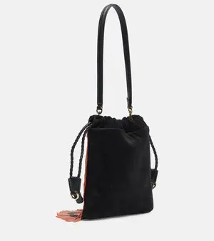 Etro Kalispera Small Beaded Suede Shoulder Bag - Black