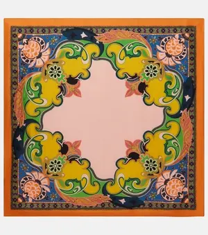 Etro Norma Printed Silk Twill Scarf - Multicoloured