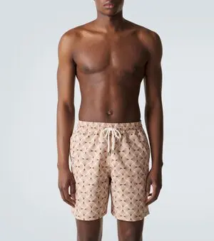 Frescobol Carioca Santos Printed Swim Trunks