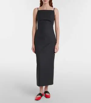 Givenchy Sliced Square Leather Ballet Flats