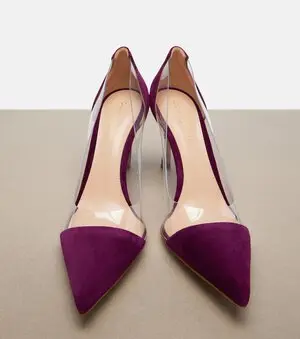 GIANVITO ROSSI Plexi Suede And Tpu Pumps