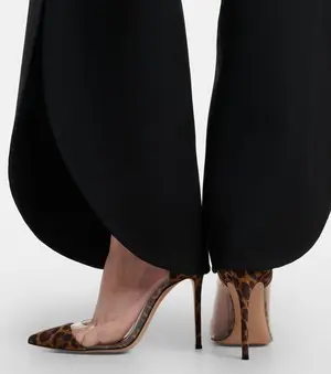 GIANVITO ROSSI Plexi Leopard-print Suede And Tpu Pumps - Brown