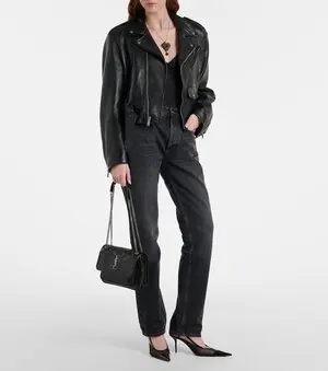 Saint Laurent Faded Straight Leg Jeans