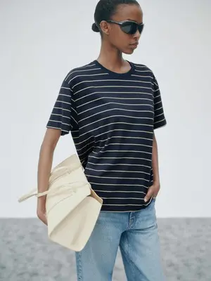 REFORMATION Rowan Oversized T-shirt - Blue