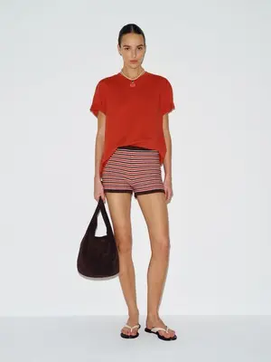 REFORMATION Rowan Oversized T-shirt - Red