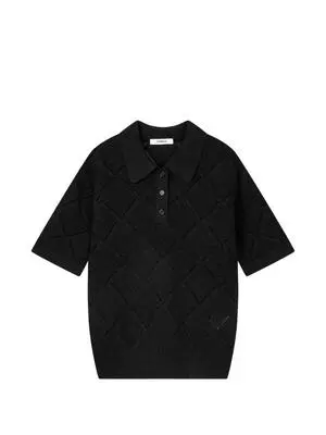 STUDIO TOMBOY Diamond Jacquard Knit - Black