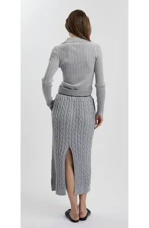 MOTHER OF ALL Stripped Knitted Cardigan