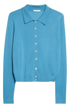 Sandy Liang Ley Merino Wool Cardigan - Blue