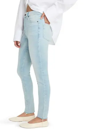 Good American Soft-tech Good Legs Raw Hem Skinny Jeans - Indigo1129