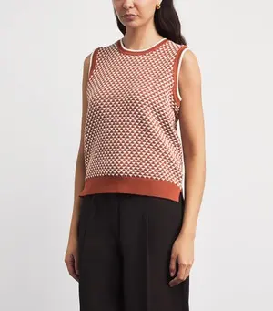 Varley Cotton Jenson Sweater Vest - Orange