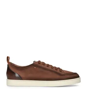 Santoni Contrast Stitching Sneakers For Men