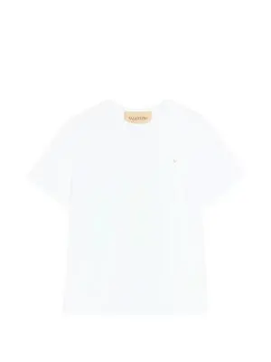 Valentino Garavani Cotton T-shirt With Vgold - White