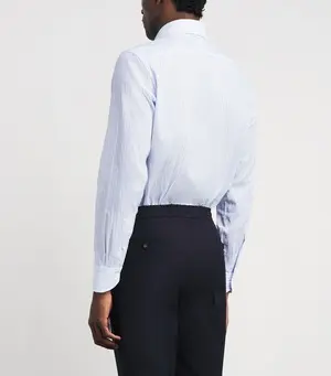 Canali Cotton-linen Stripe Shirt