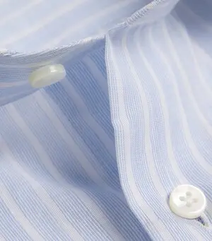 Canali Cotton-linen Stripe Shirt