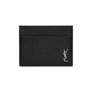 Saint Laurent Tiny Cassandre Card Case 'nero' Black