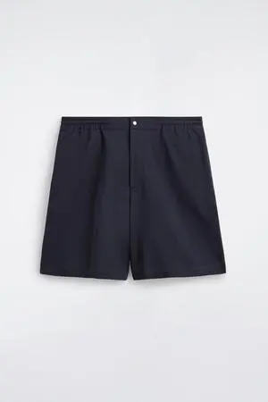 Cos Elasticated Paneled Jersey Shorts - Navy