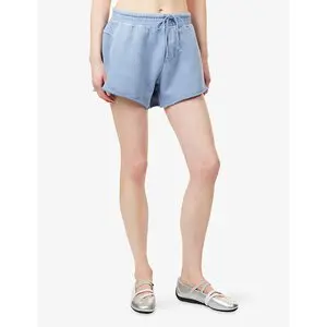 Free People Cotton-jersey Shorts - Dark Slate Combo