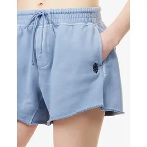 Free People Cotton-jersey Shorts - Dark Slate Combo