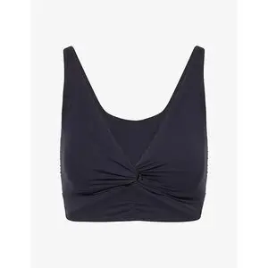 Free People Never Better Reversible Twist Crop Sports Bra - Black