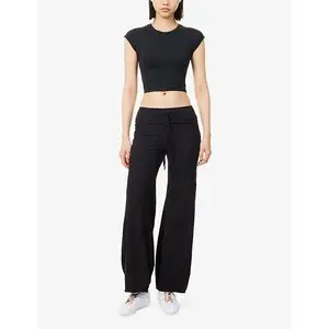 Free People Stretch-jersey Trousers With Bubble-leg And Drawstring