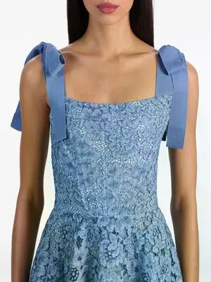 Alice + Olivia Rosalee Lace Midi Dress - Blue
