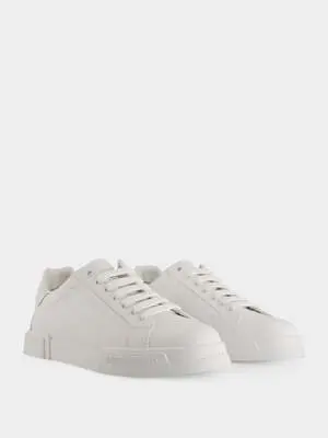 Dolce & Gabbana Low-top Leather Sneakers - White