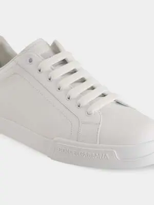 Dolce & Gabbana Low-top Leather Sneakers - White