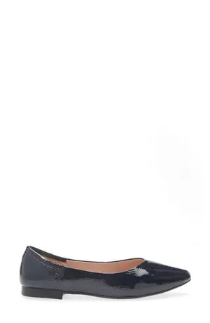 Cordani Mavis Pointed Toe Flat - Navy Patent
