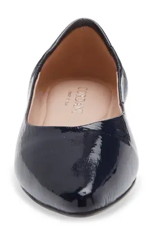 Cordani Mavis Pointed Toe Flat - Navy Patent