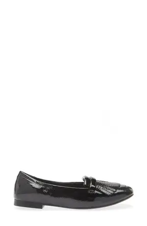 Cordani Mistie Fringe Trim Loafer - Black Patent
