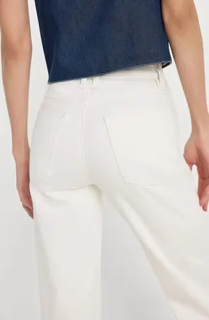 Good American High Waist Straight Leg Jeans - White001