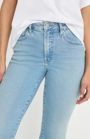 Good American Good Legs Crop Mini Bootcut Jeans - Indigo1225